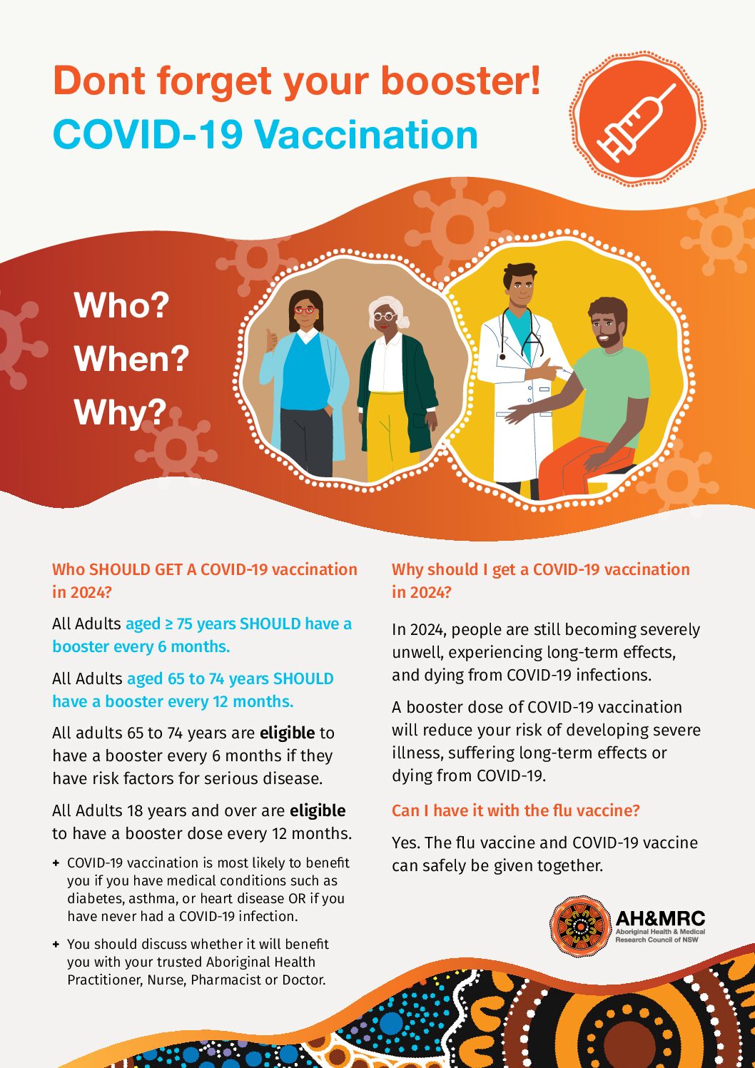 COVID-19 Booster Vaccination Poster | AHMRC