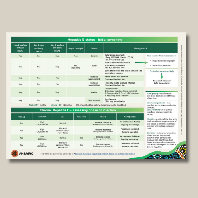 HBV Cheat Sheet | Health Information | AHMRC